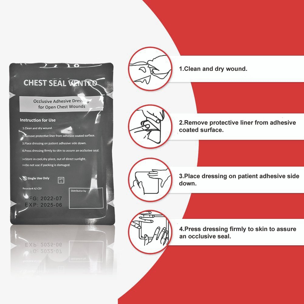 Emergency Equipment Chest Seal Vented Non Vented Medical Chest Seals ...