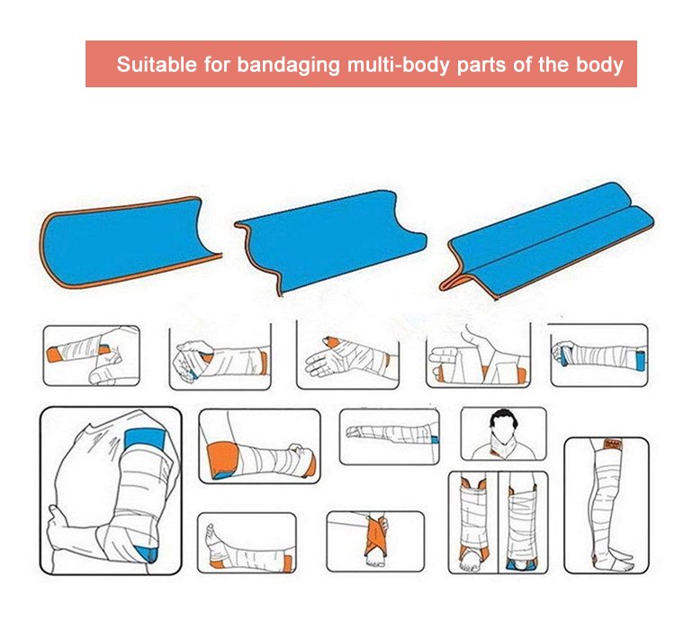 Tactical First Aid Fixed Coil Polymer Plaster Splint Plastic Finger ...