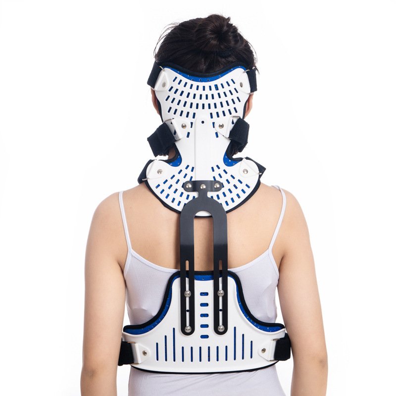 Factory adjustable neck and chest orthotics, lumbar support bracket ...