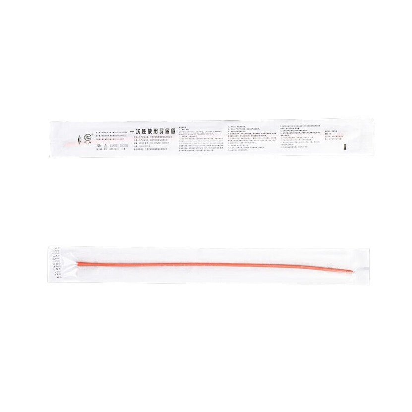 Disposable Red Rubber Catheters Rubber Drainage Urinary Bag Tubes Male ...